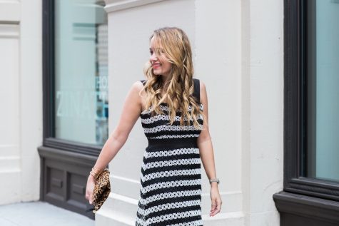ASOS Striped Lace Midi Dress - The Stripe.