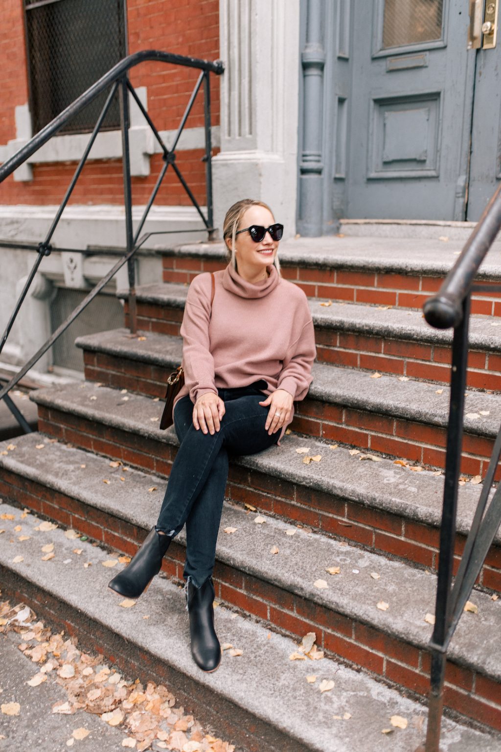 A Cozy Fall Outfit & Free People Sweater - The Stripe